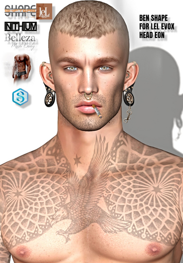 Second Life Marketplace - [SHAPEshifters] BEN SHAPE 4LEL EVOX EON INCL ...